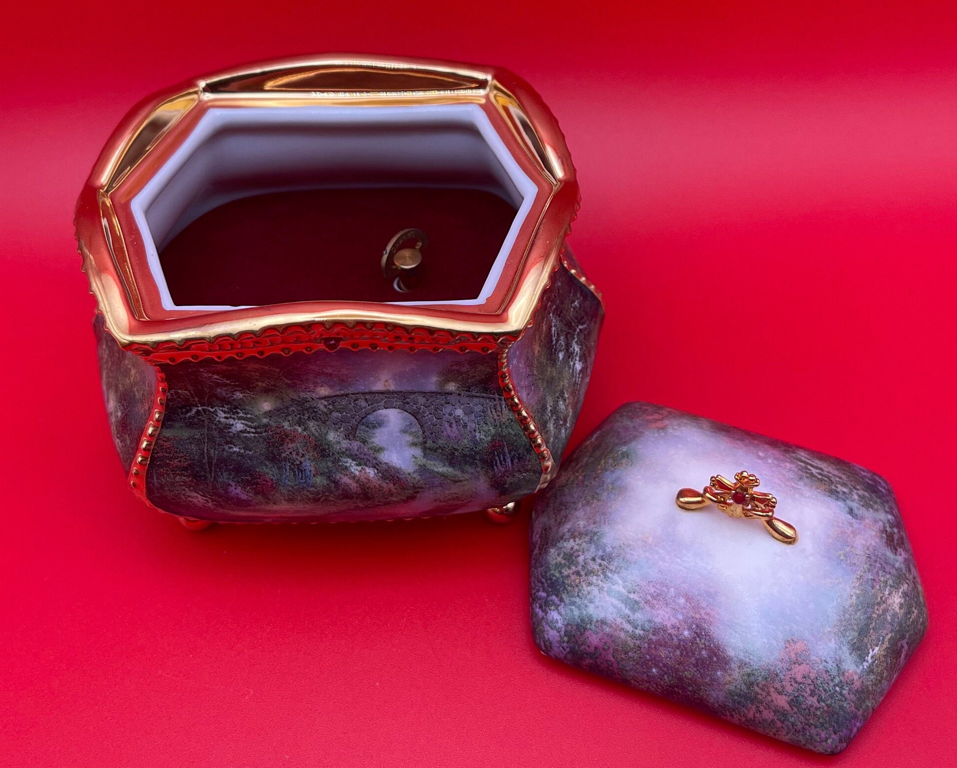 Thomas Kinkade be Joyful Prayer Music Box. Plays chariots of Fire. - Etsy