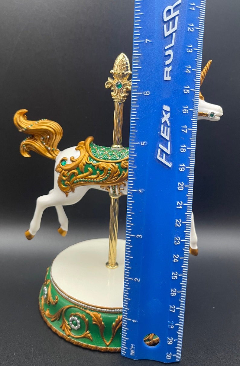Hamilton Collection "emerald Fancy" Jeweled Unicorn Carousel - Etsy