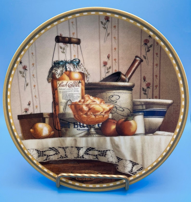 Old Fashioned Favorites "peach Cobbler" Porcelain Collector's Plate by ...