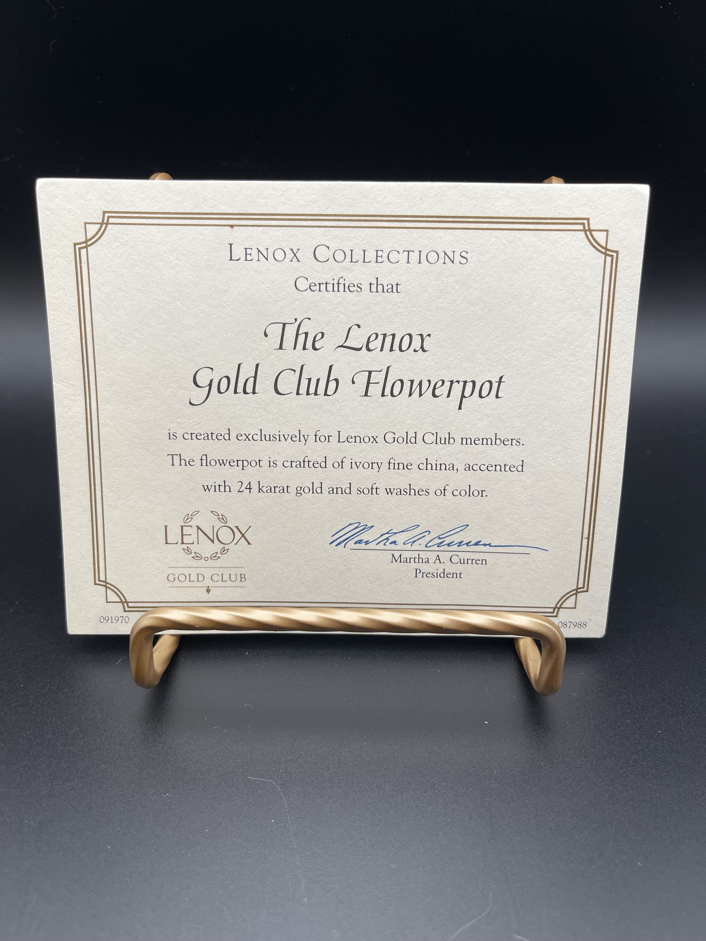 Lenox 2001 Gold Club Flower Pot - Etsy