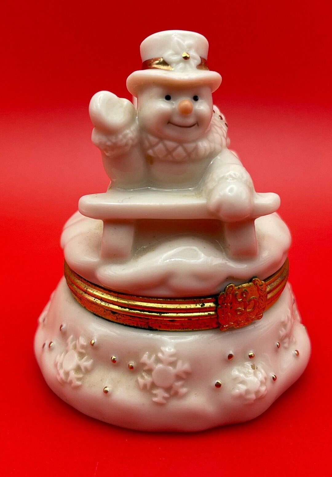 Lenox "the Snowy Adventure" 2001 Porcelain and Gold Treasure Box - Etsy