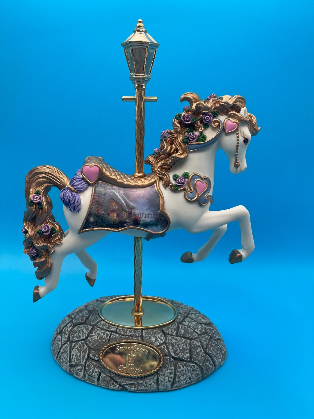 Thomas Kinkade "sweetheart Carousel" Hamilton 2002 Carousel Collection ...