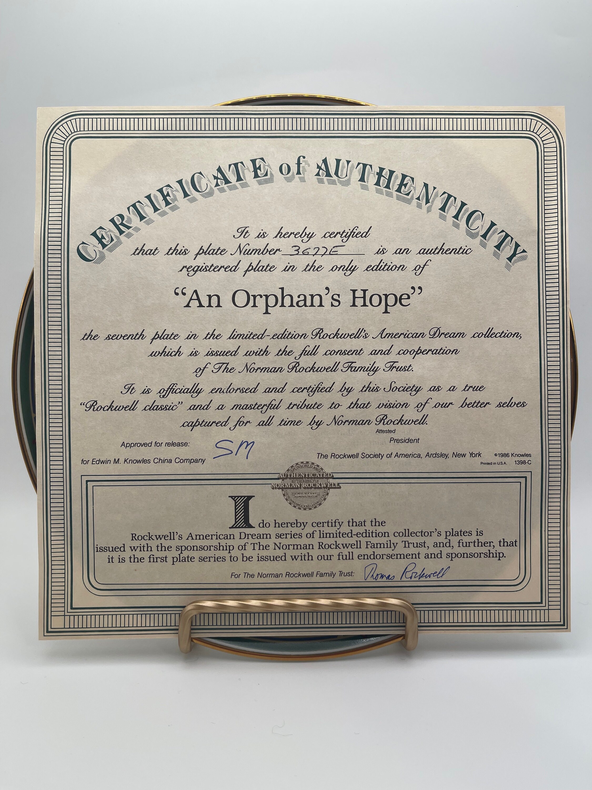 Norman Rockwell an Orphan's Hope 1987 Knowles - Etsy