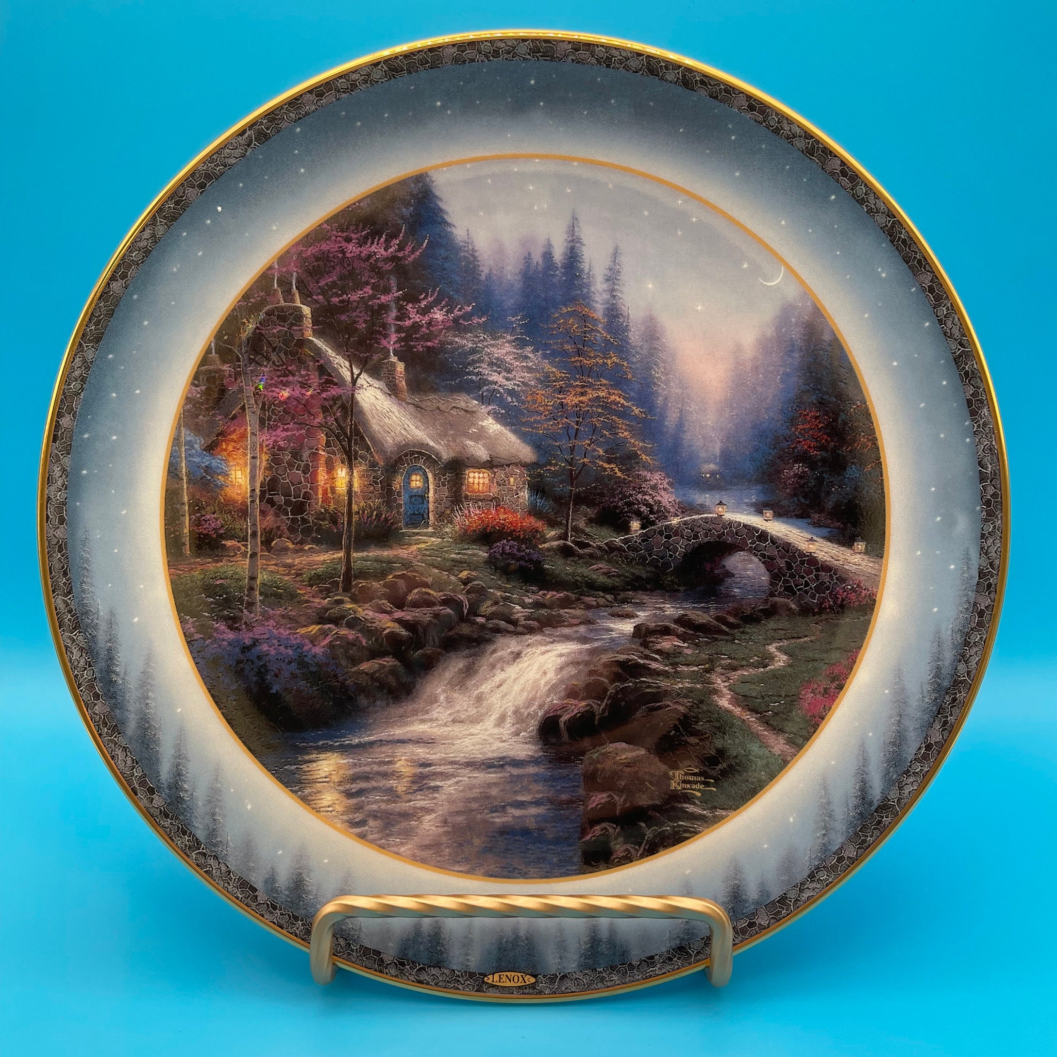 Thomas Kinkade twilight Cottage. First Issue in Lenox and Bradford ...