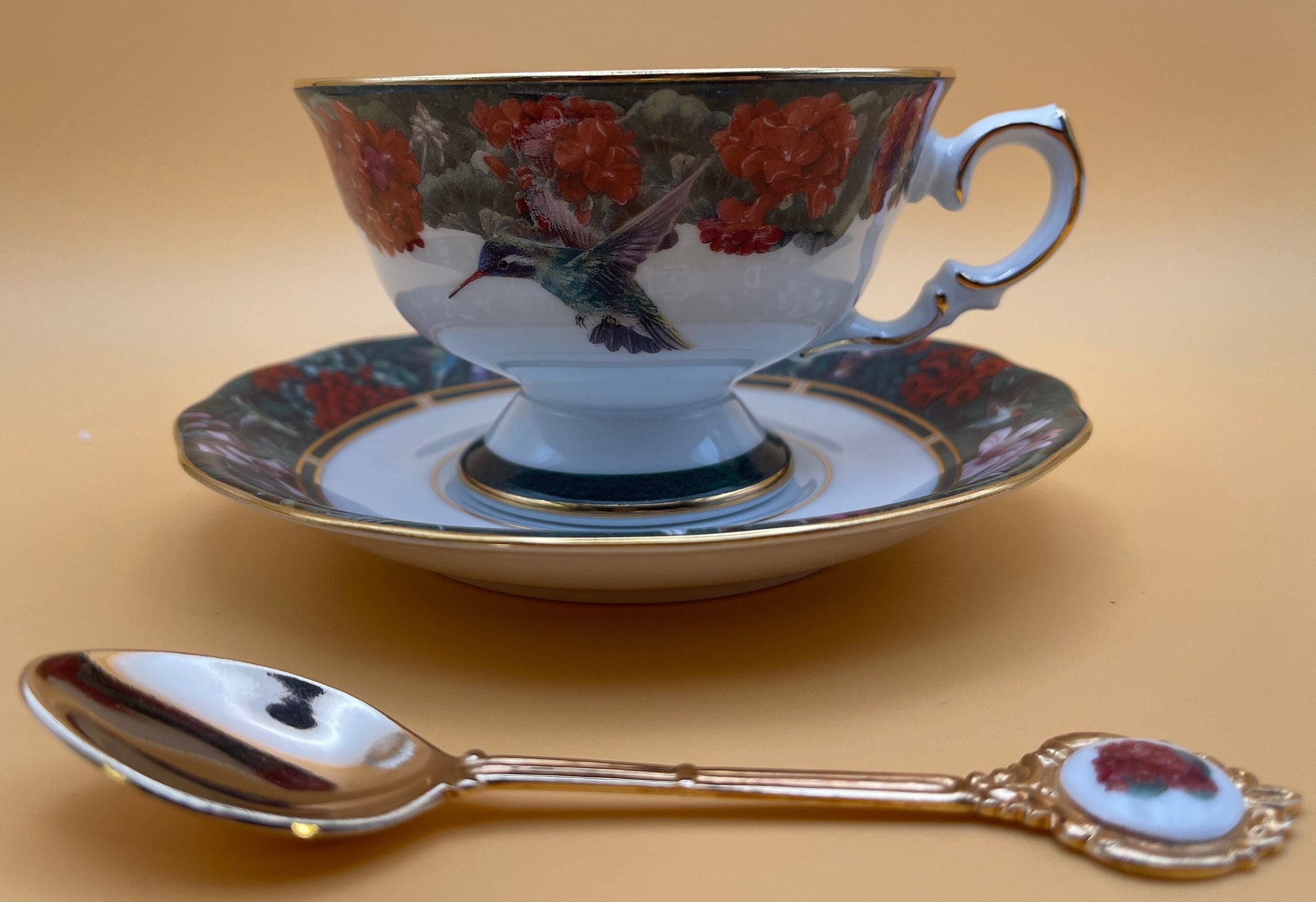 Lena Liu's the White-eared Hummingbird Limited Edition Porcelain Teacup ...