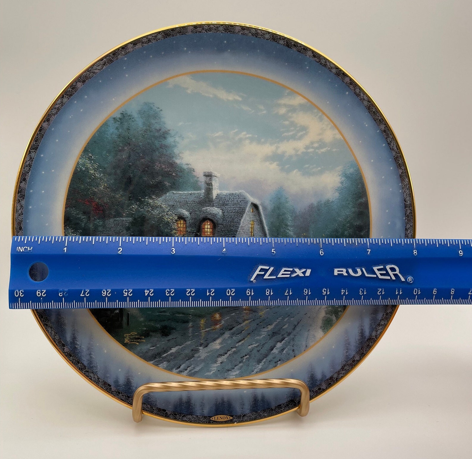 Thomas Kinkade "moonlit Lane." Lenox and Bradford Exchange 1998 Limited ...