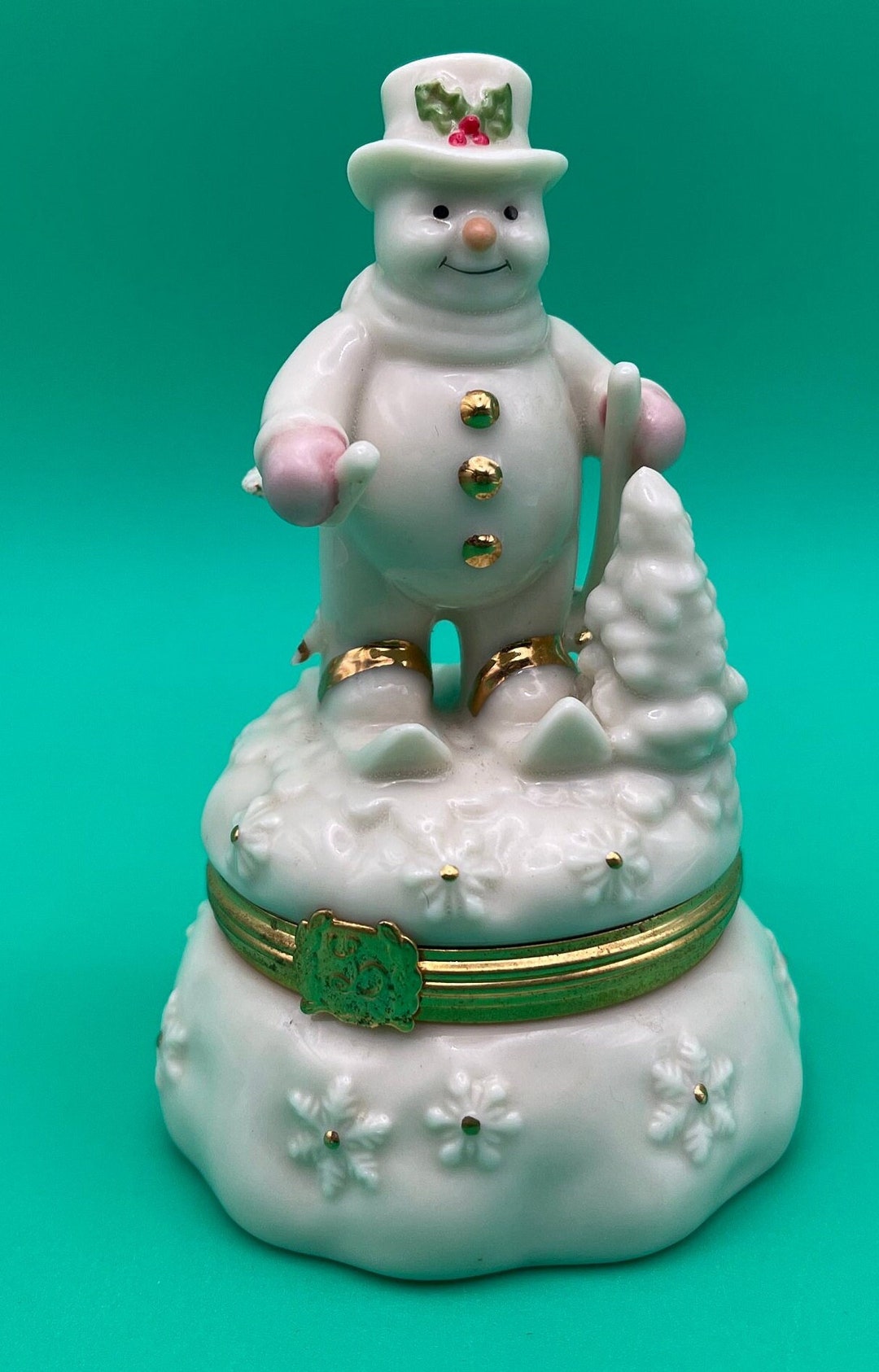 Lenox Treasure Box "skiing in Style" Porcelain and Gold Trinket Box. - Etsy