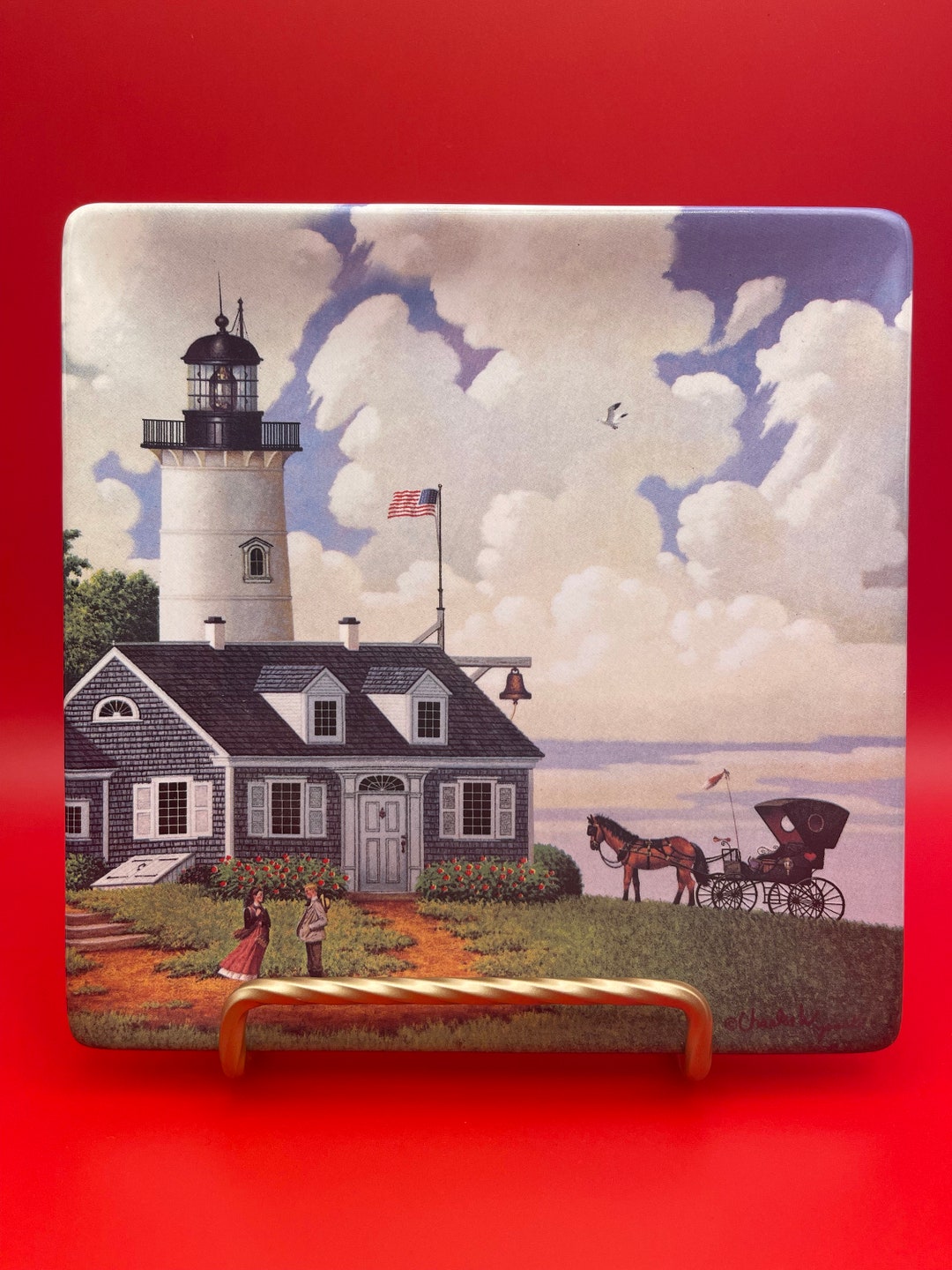 Charles Wysocki's "lighthouse Keeper's Daughter" Porcelain Collector's ...