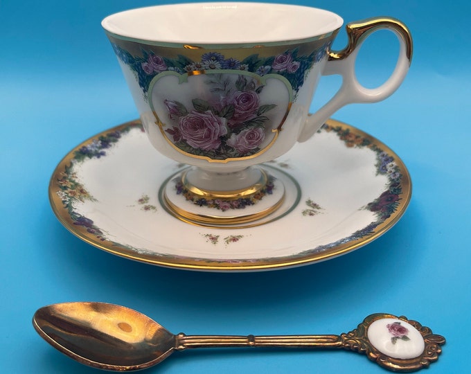 Bradford Editions Lena Liu Flower of the Month "roses" Teacup and ...