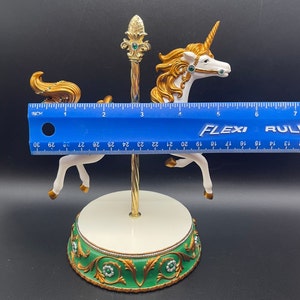 Hamilton Collection "emerald Fancy" Jeweled Unicorn Carousel - Etsy