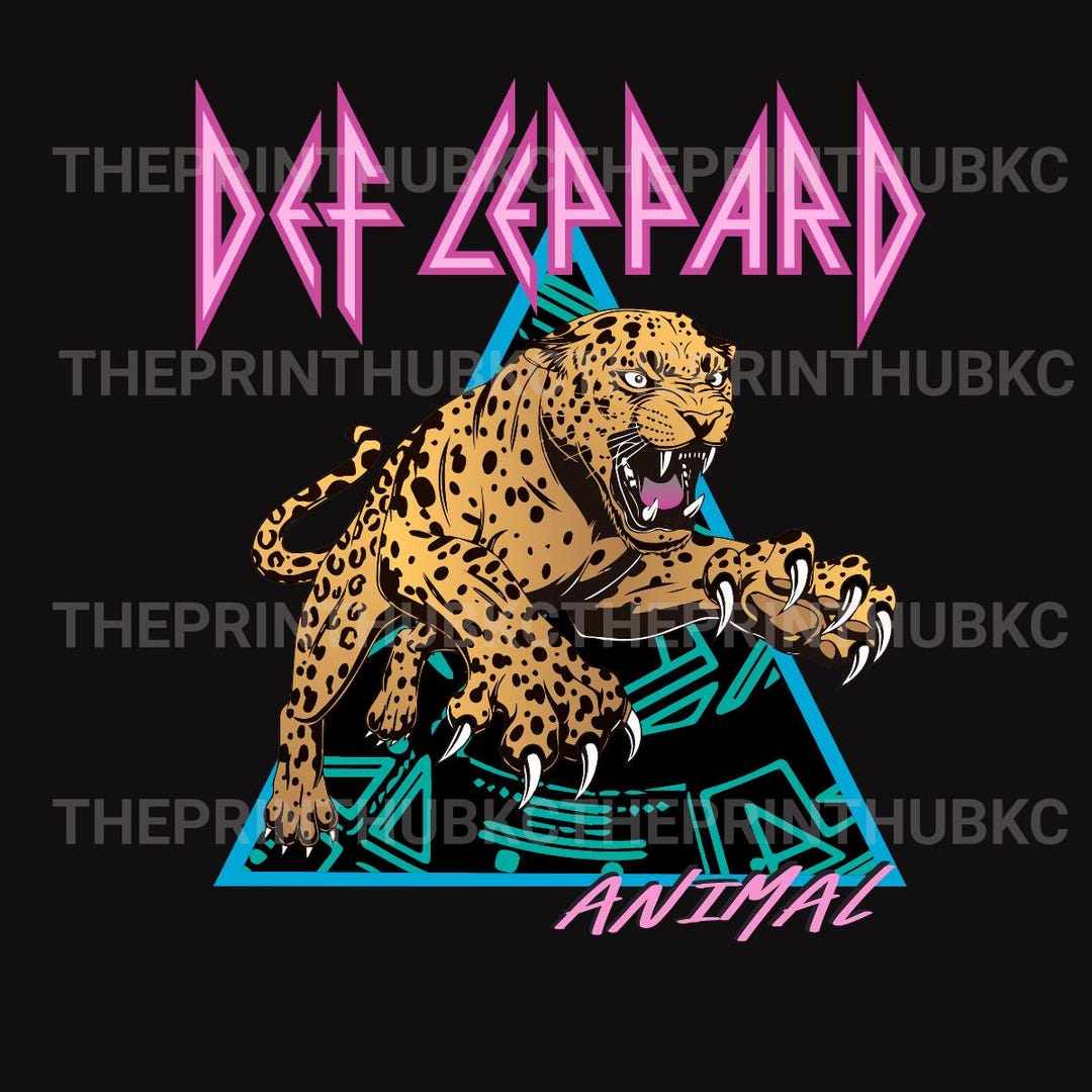Def Leppard Animal Digital Sublimation DTF DTG Print PNG File Rock Band ...