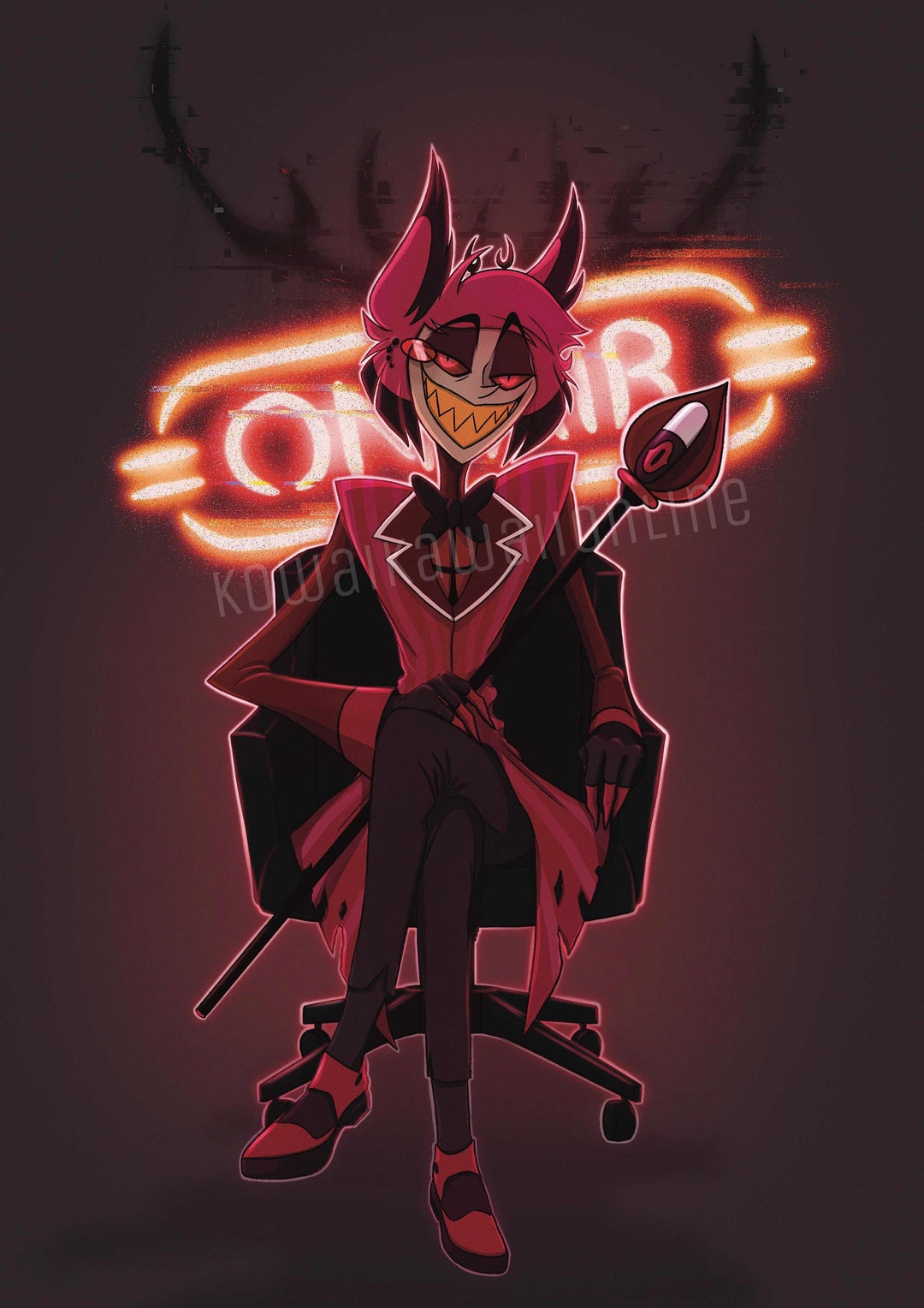 Hazbin Hotel Alastor Art Print - Etsy