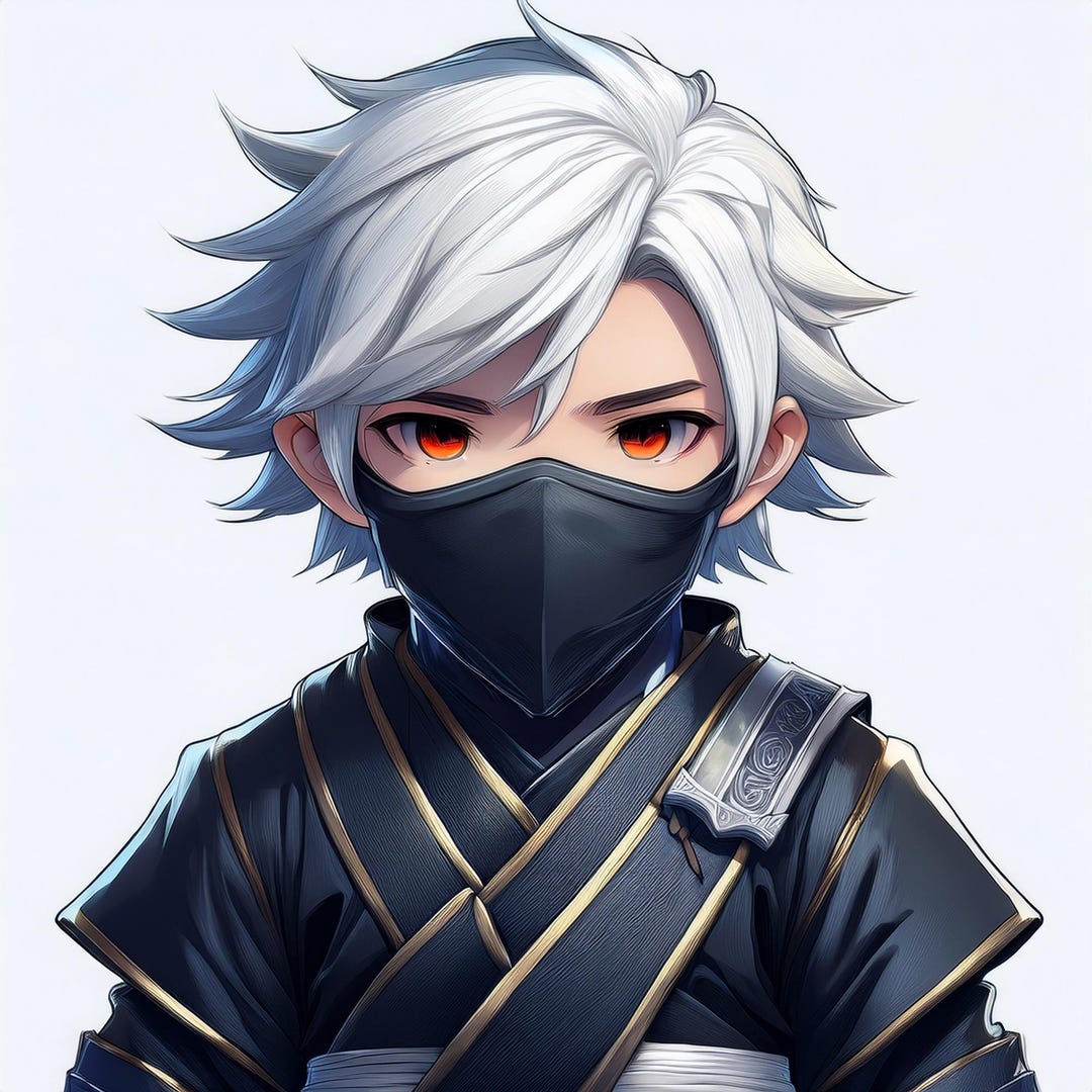 Printable Chibi Ninja Clipart | Cute Ninja PNG Set | Digital Stickers ...