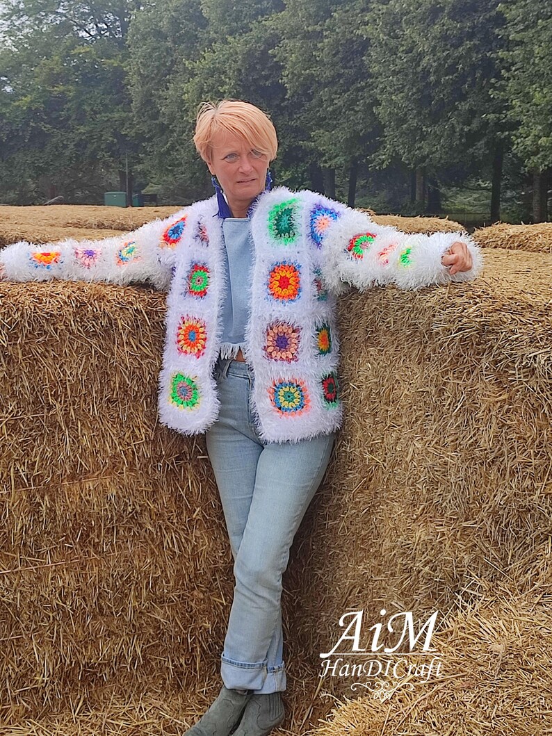Warm, Fluffy, Soft, Granny Square Jumper - Etsy