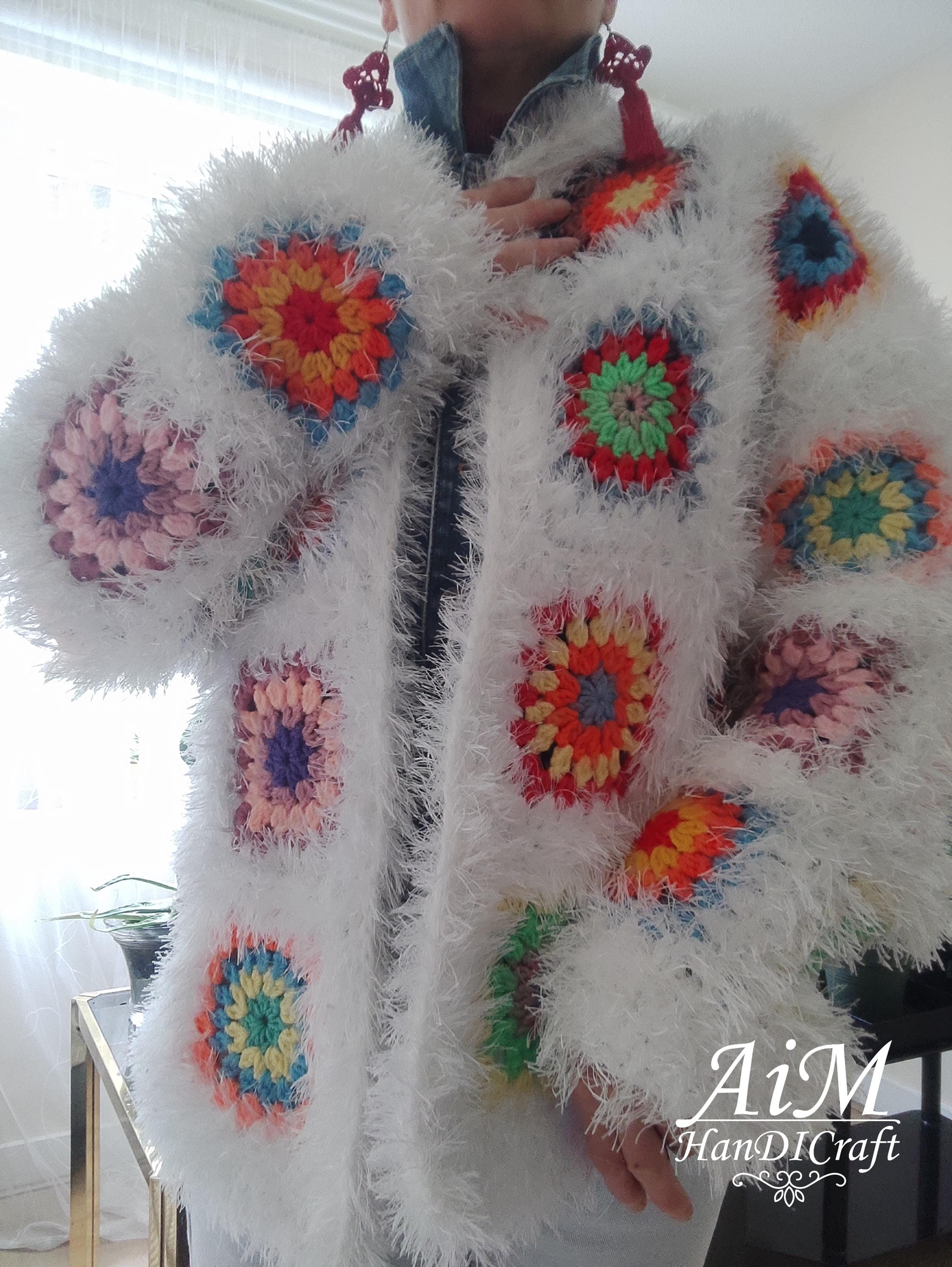 Warm, Fluffy, Soft, Granny Square Jumper - Etsy