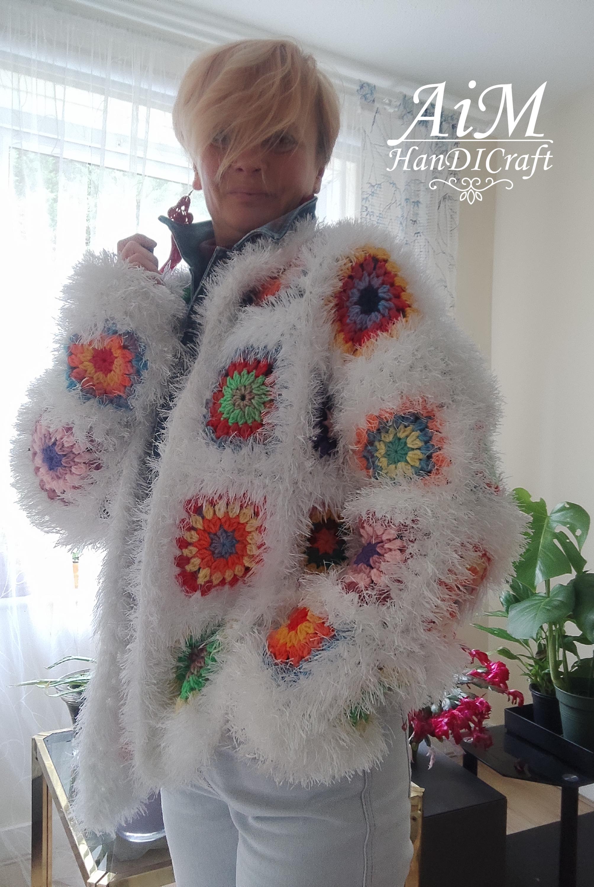Warm, Fluffy, Soft, Granny Square Jumper - Etsy