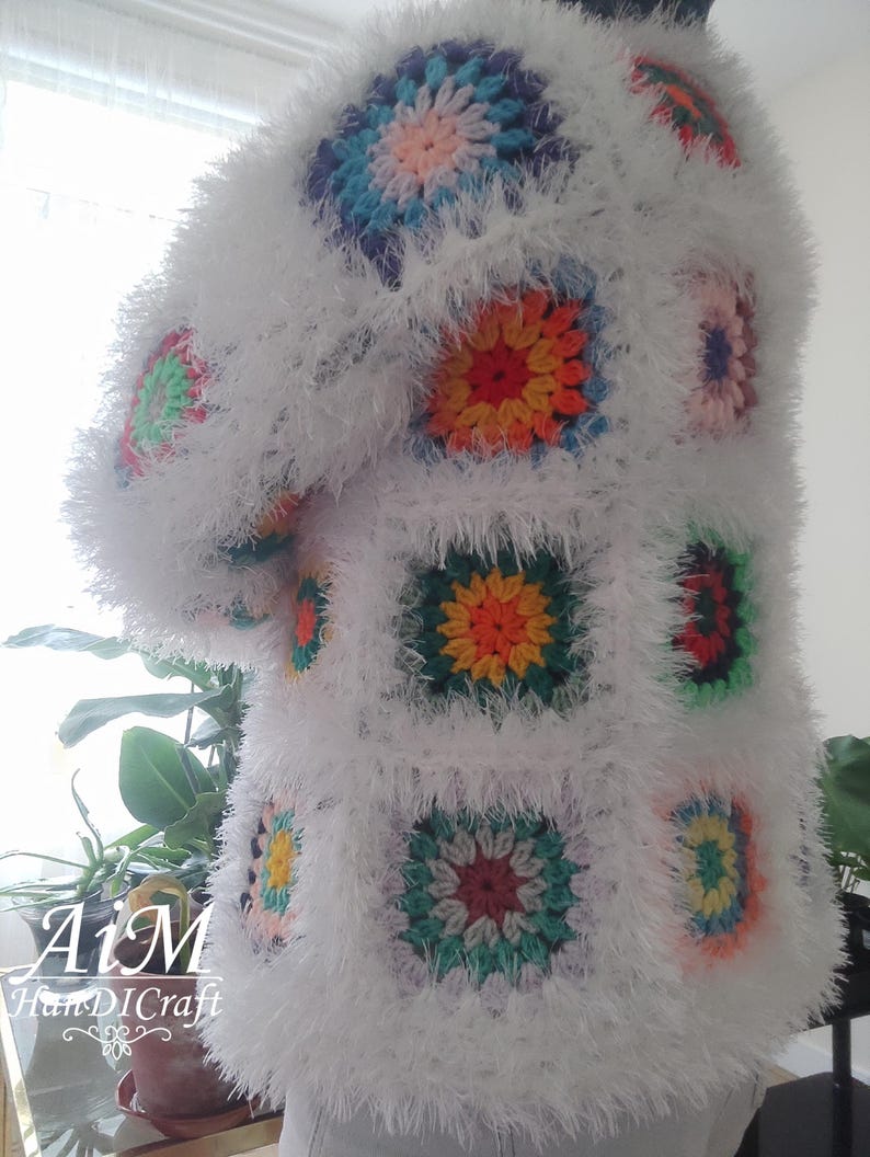 Warm, Fluffy, Soft, Granny Square Jumper - Etsy