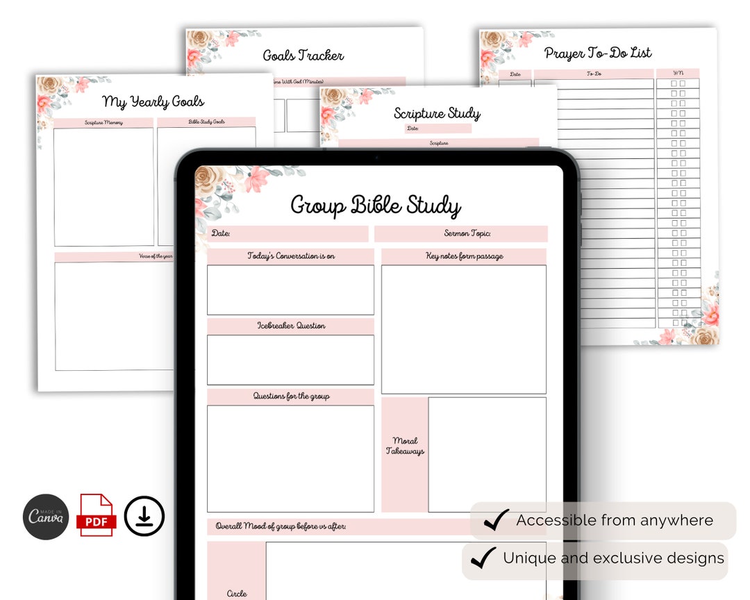 Prayer Journal, Bible Study, Gratitude Journal, God Digital Planner ...