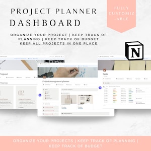 Notion Project Management Templates | Notion Digital Business Dashboard ...