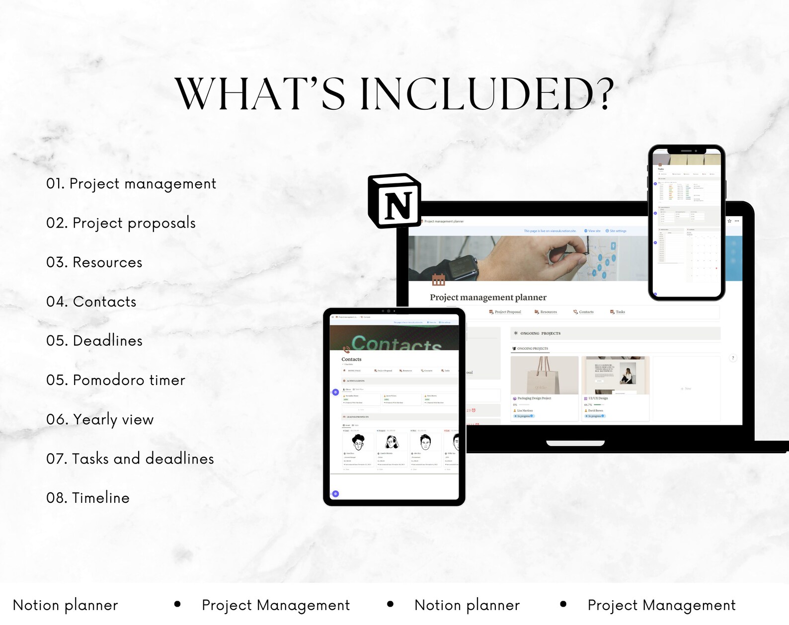 Notion Project Management Templates | Notion Digital Business Dashboard ...
