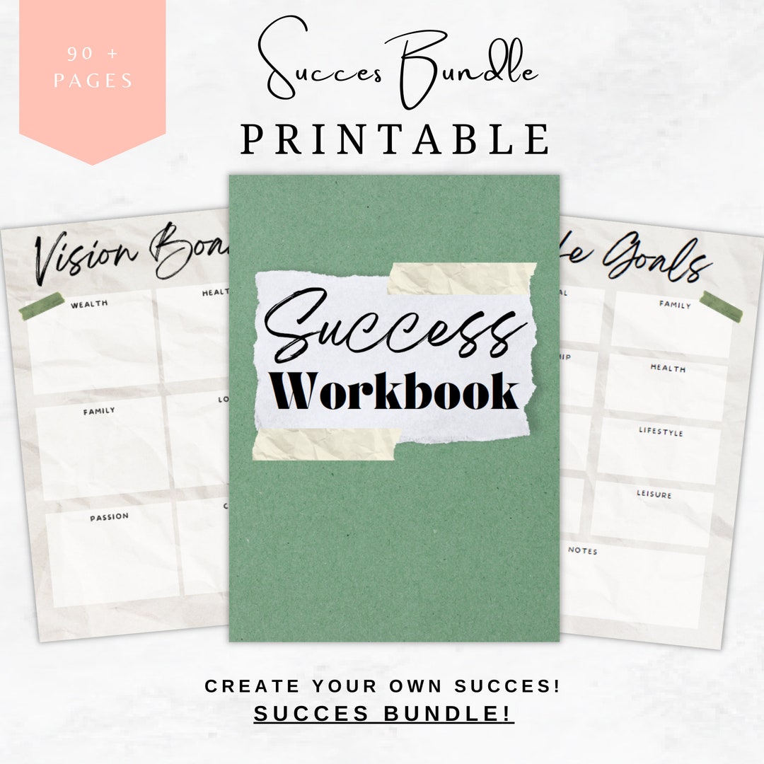 Success Planner Printable Work Book MEGA Bundle, Goal Planner, Plan ...