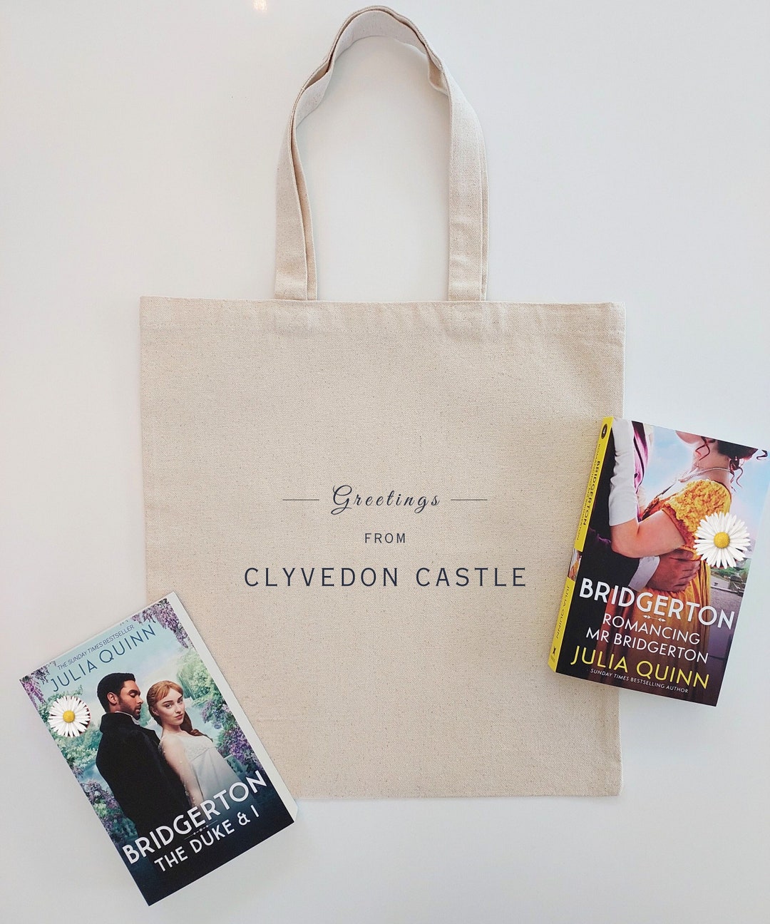 Bridgerton CLYVEDON CASTLE Tote | Regency Era Gift | Lady Whistledown ...