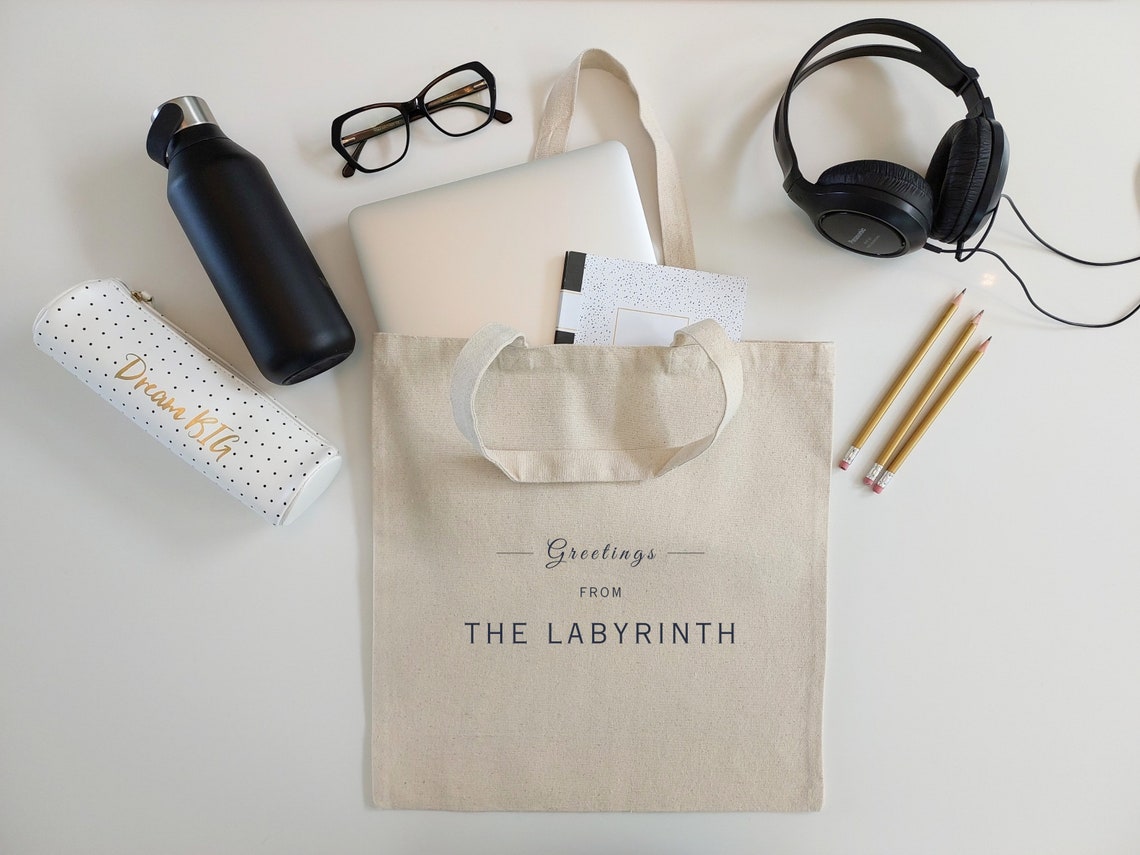 Labyrinth Movie 1986 Tote Bag | Jareth Sarah Goblin King Merch ...