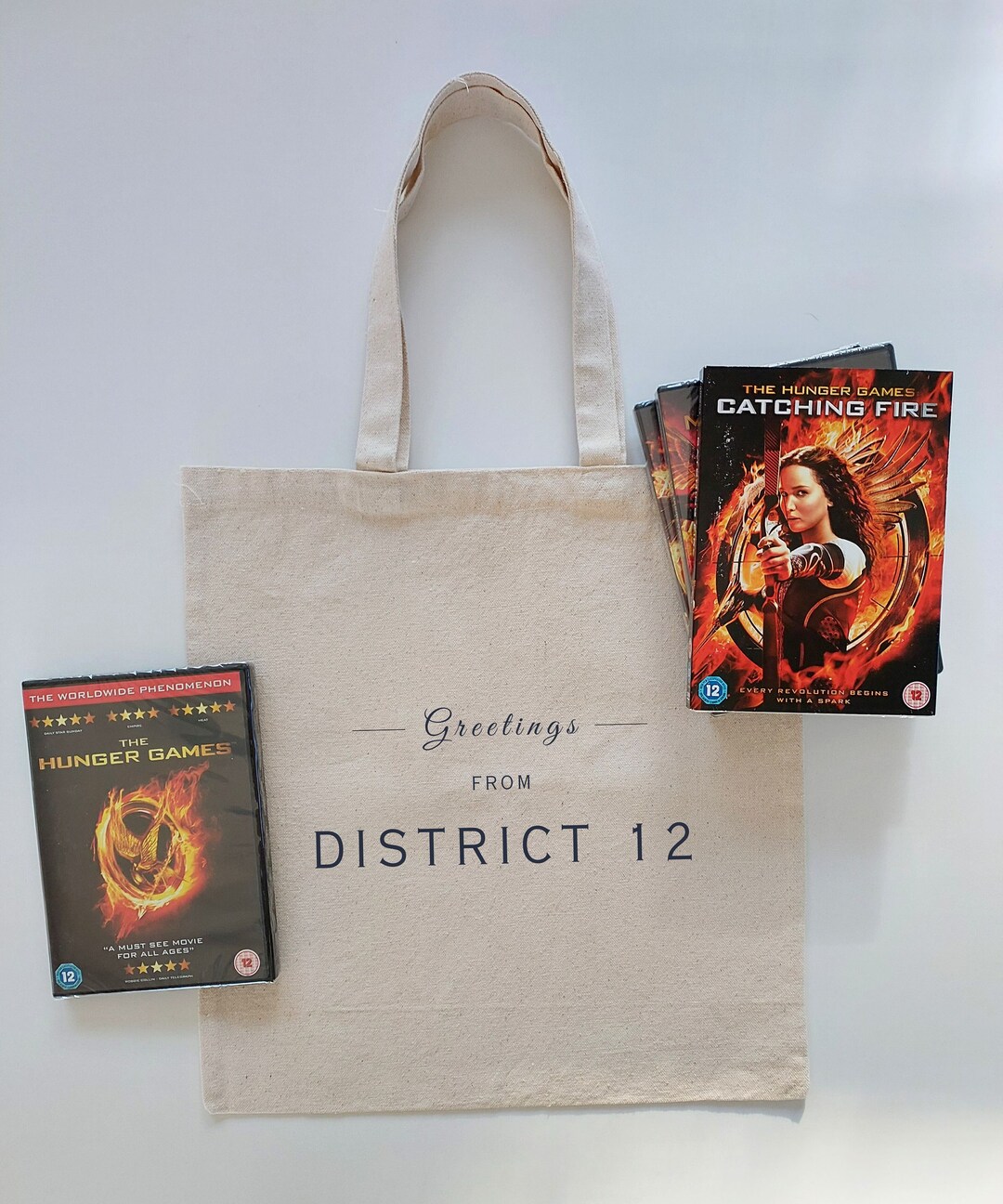 The Hunger Games DISTRICT 12 Tote Bag Peeta Mellark Merch Katniss ...