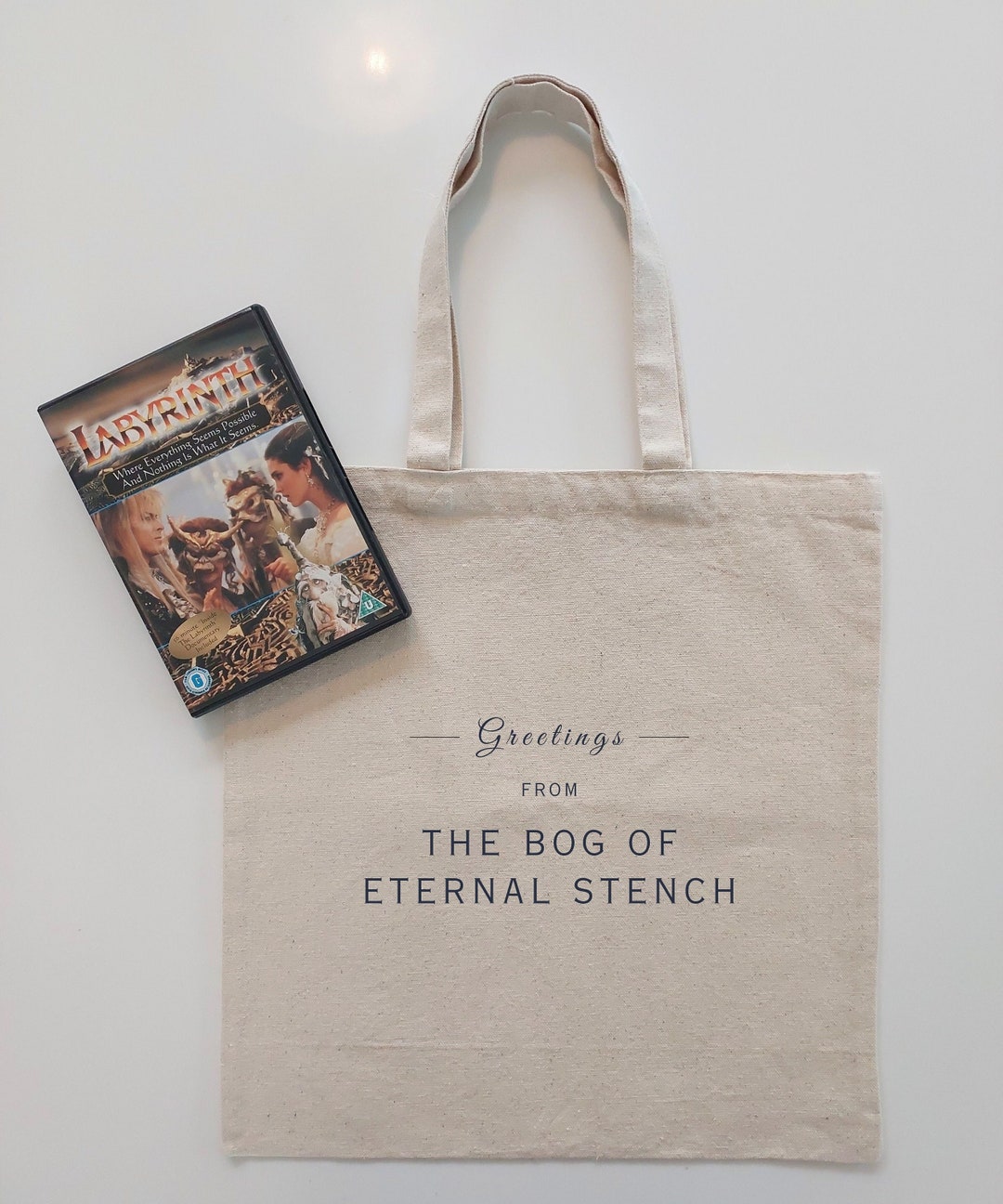 Labyrinth Movie 1986 BOG of ETERNAL STENCH Tote Bag | Jareth Sarah ...
