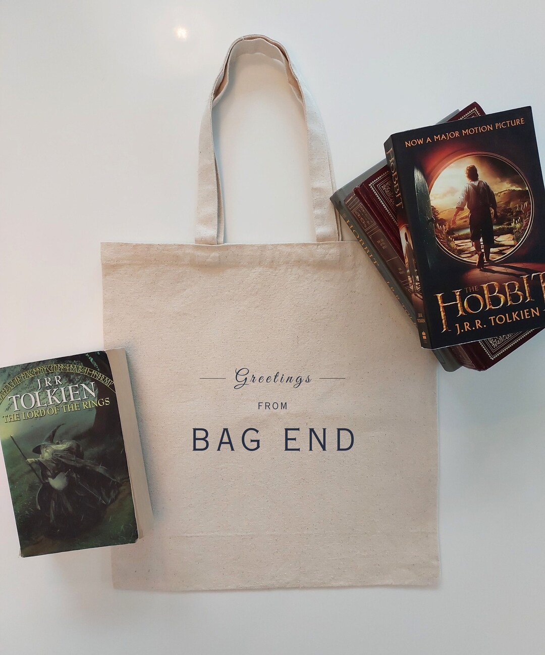 Lord of the Rings BAG END Tote Bag LOTR Gifts Tolkien Book Merch Hobbit ...