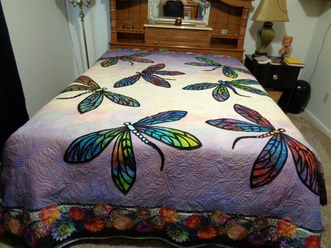 Queen Dragonfly Quilt - Etsy