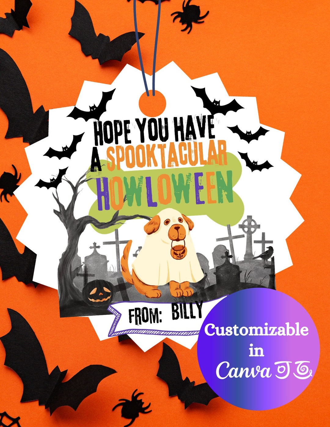 Customizable Halloween Printable Gift Tags - Instant Download - Trick ...