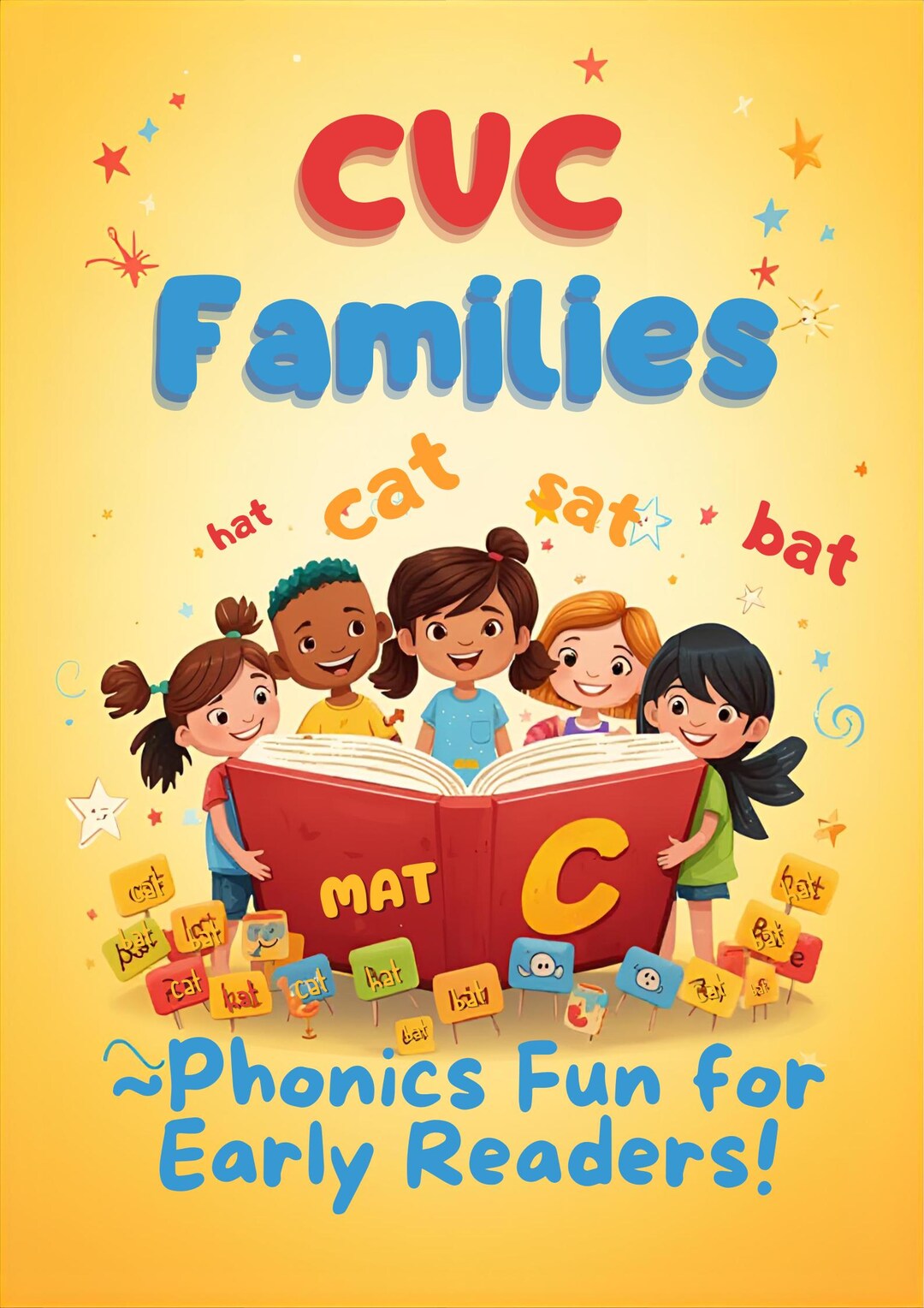 CVC Word Family Flashcards: Phonics, Kindergarten & Grade 1 - Etsy ...