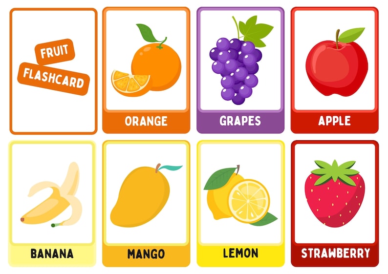 Kids Learning Flashcards, Educational Cards for Children, Fun Study ...