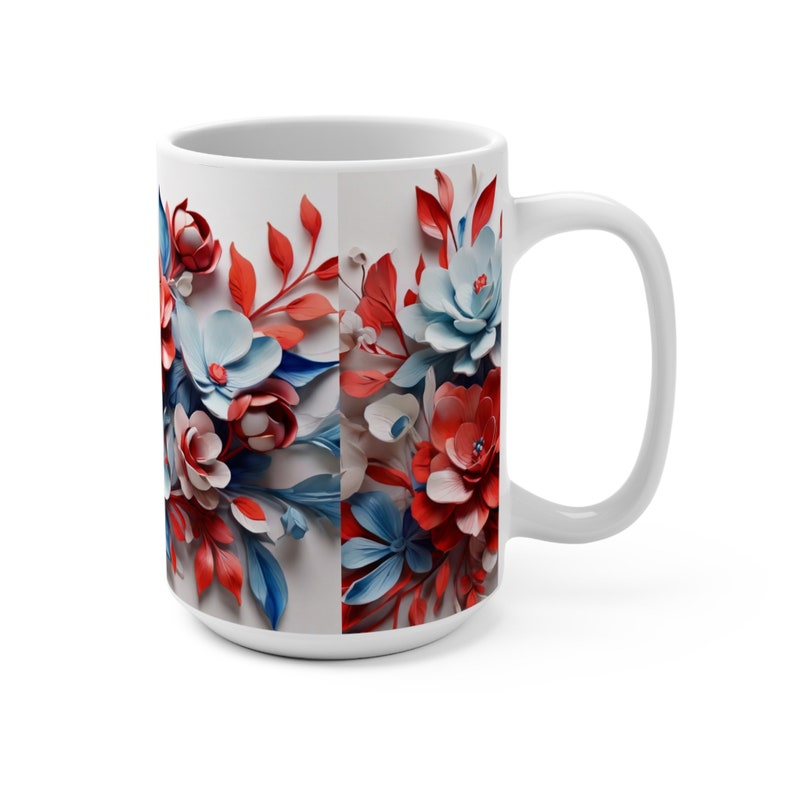 Colorful Watercolor Spring Flowers Mug 11oz Floral Cup for Nature ...