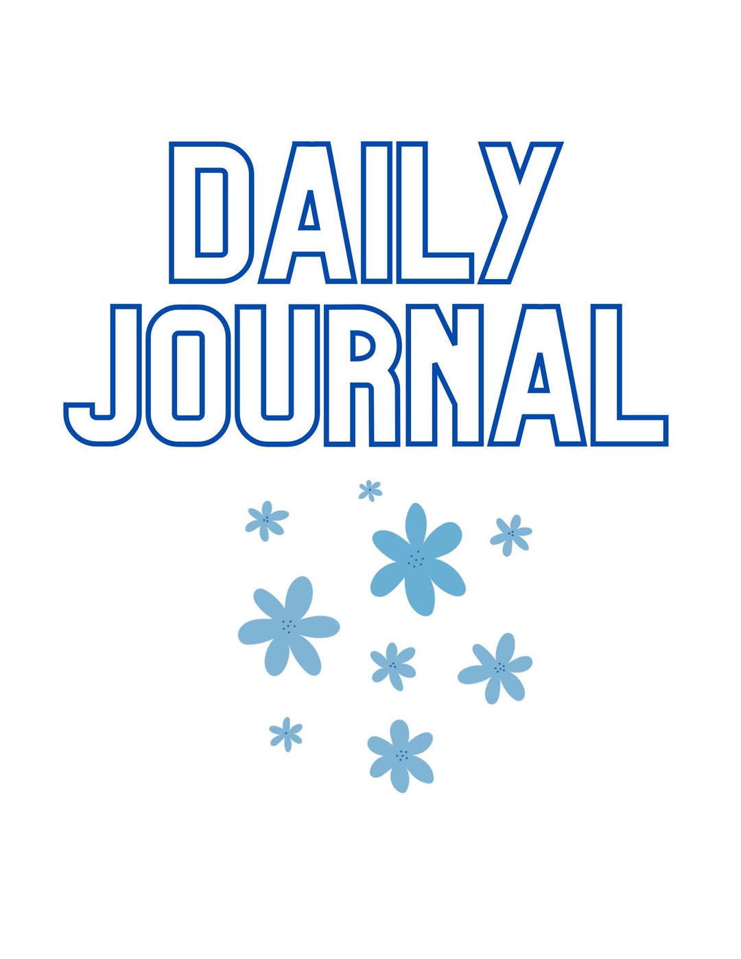 Daily Planner Printable blue January-december - Etsy