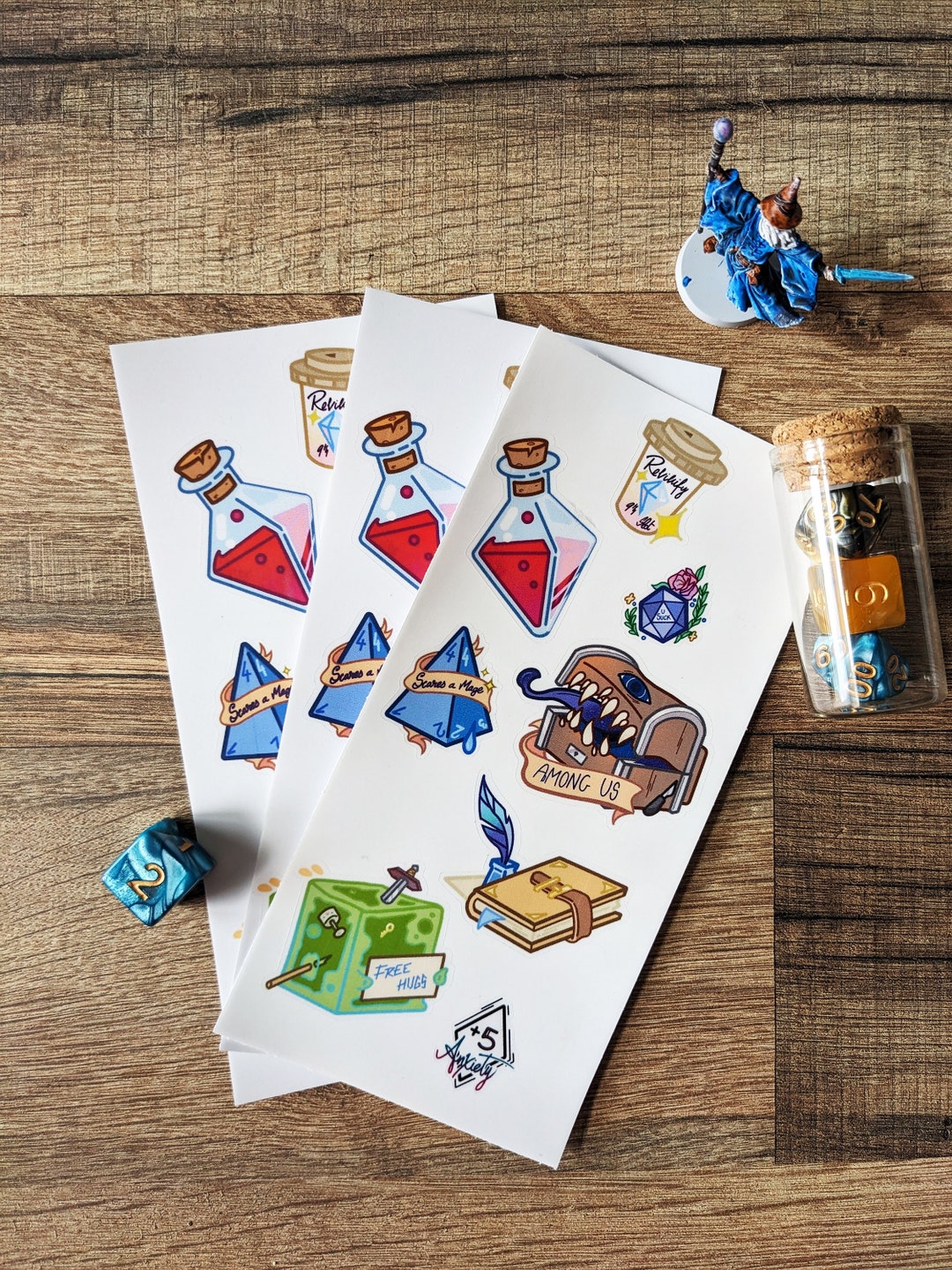 Dungeons and Dragons Sticker Pack D&D Sticker Sheet Dnd Fun - Etsy