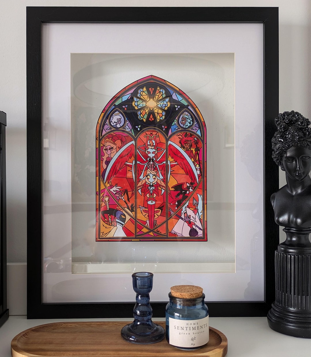 Illustration de l'hôtel Has Been, série, Alastor, Angel Dust, Husk ...