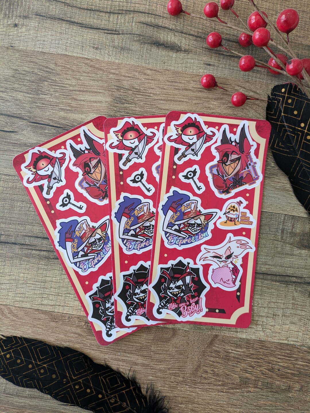 Has Been Hotel Sticker Pack, Series Show, Sticker Sheet, Alastor Angel ...