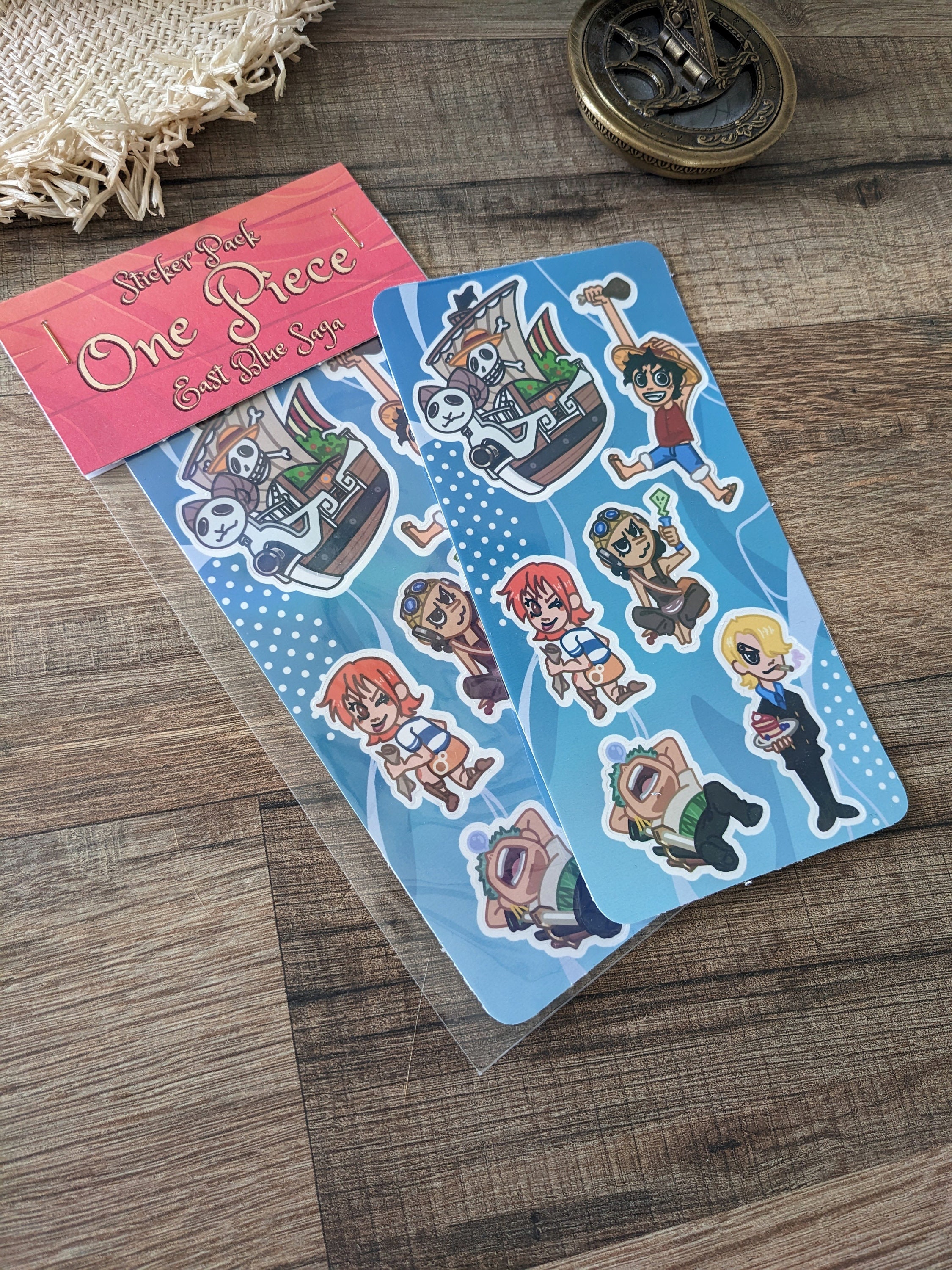 One Piece Sticker Pack, East Blue Saga Sticker Sheet, Anime Pirates ...