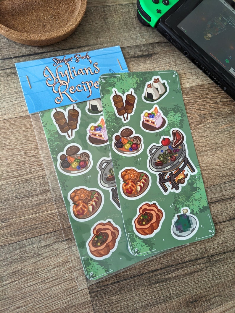 The Legend of Zelda Sticker Pack, Link Sticker Sheet, Hyrule Recipes ...