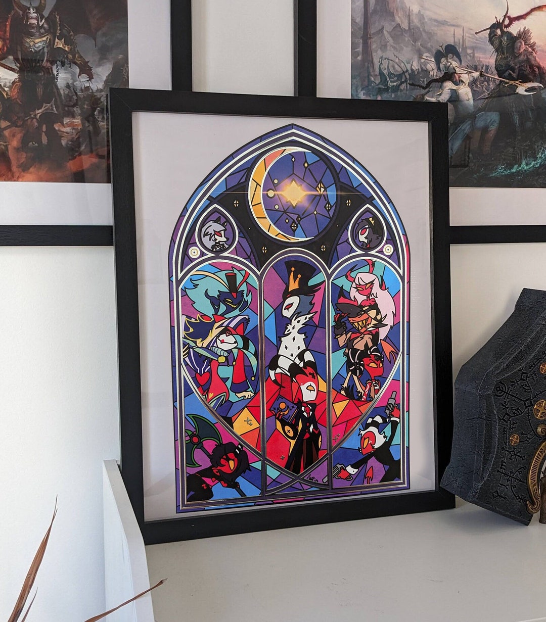 Hell Boss Illustration Print, Blitzo Stolas Loona Asmodeus Fizzarolli ...