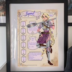 Disney Rapunzel Paladin Poster Illustration, D&D Character Sheet ...