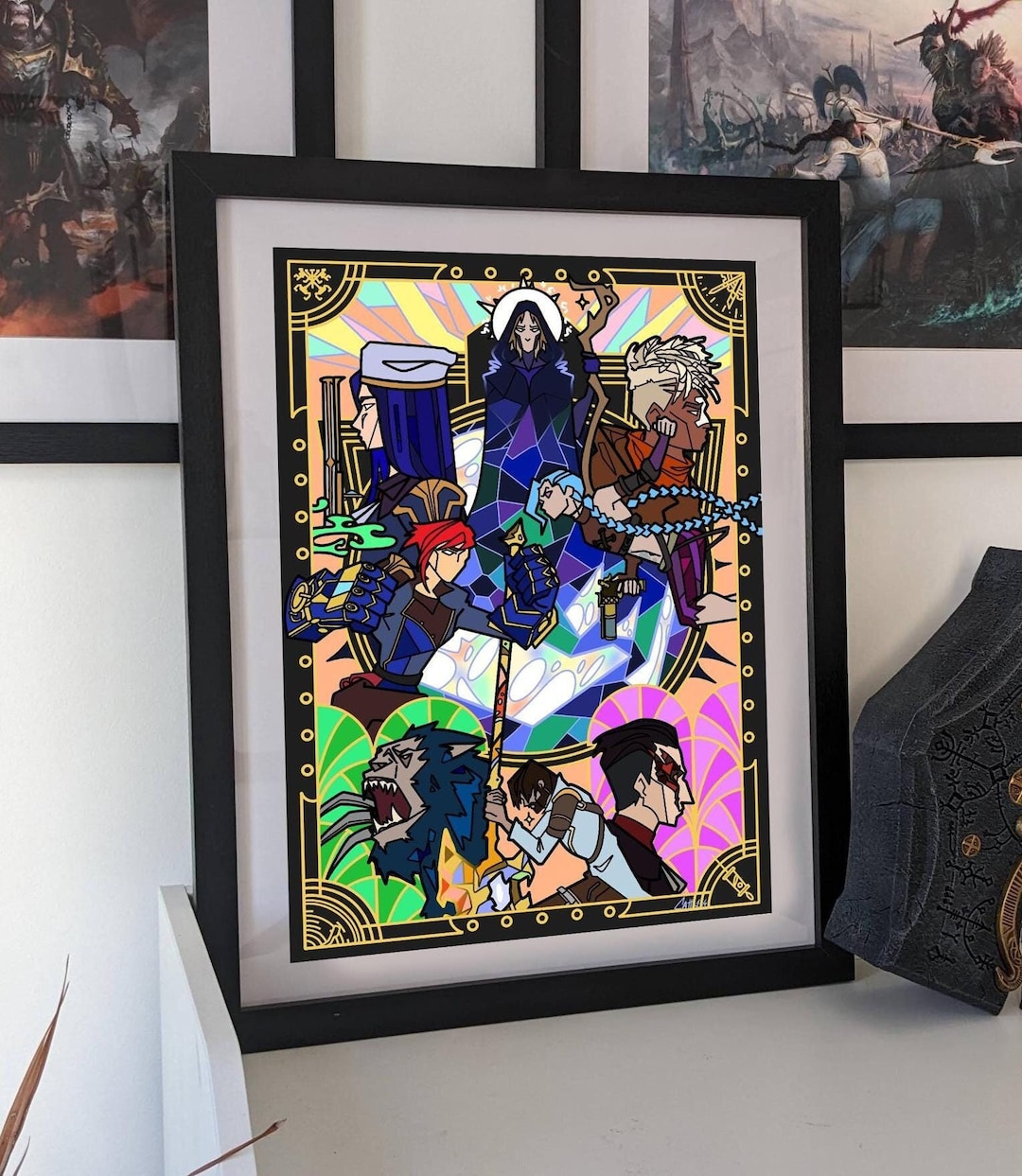 Arcane Illustration Print, Vi Jinx Foil Poster Series Show, Silco ...