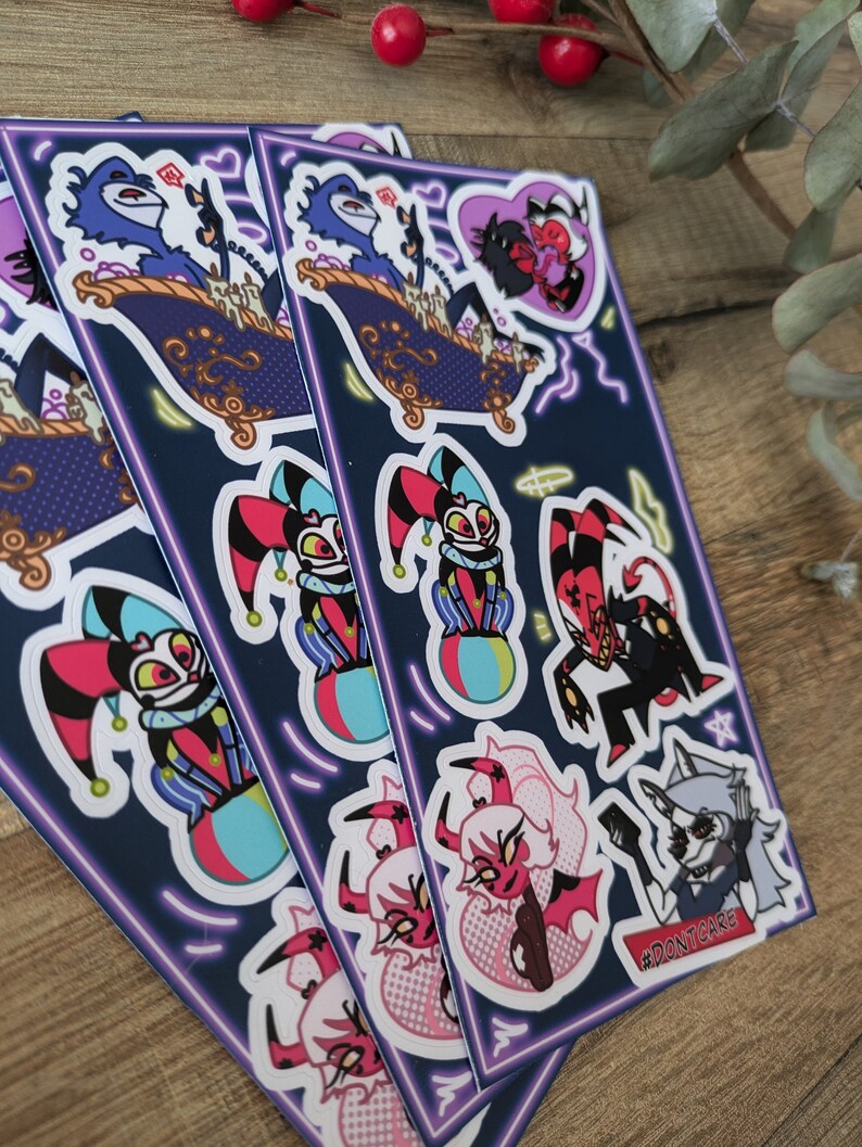 Hell Boss Sticker Pack, Sticker Sheet, Blitzo Stolas Loona Fizzarolli ...