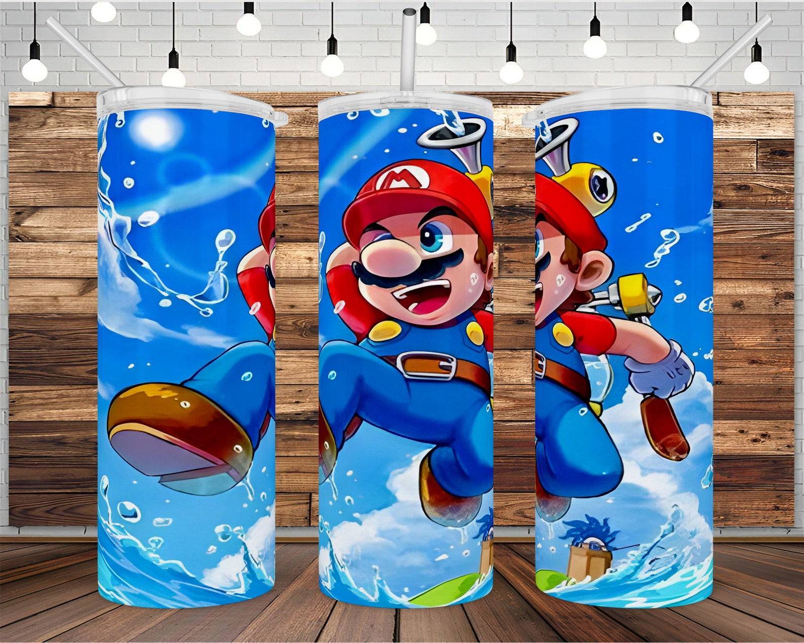 Super Mario 20oz Design Tumbler, Sublimation Design Straight Skinny ...