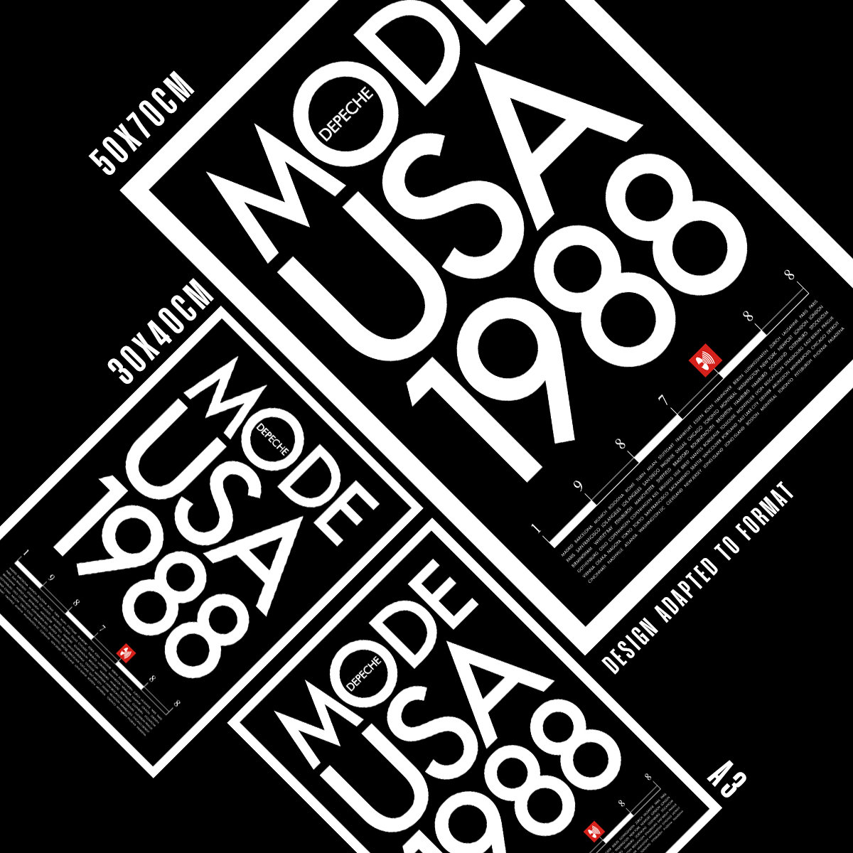 Depeche Mode 101 Poster / MODE USA 1988 Black - Etsy