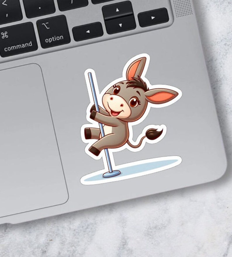 Pole Dancing Donkey Sticker, Funny Donkey Sticker for Water Bottles ...