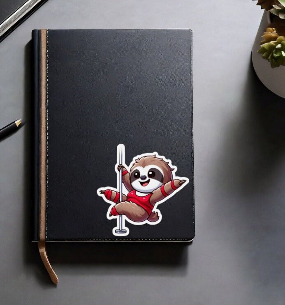 Pole Dancing Sloth Sticker, Funny Sloth Sticker for Water Bottles ...