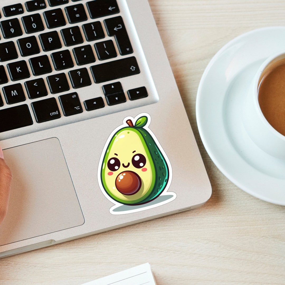 Cute Avocado Sticker for Water Bottles, Laptops, Gifts, Avocado Sticker ...